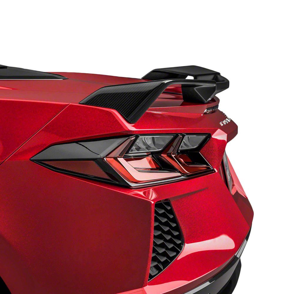 Corvette Z51 Style Rear Spoiler; Gloss Forged Carbon Fiber (20-24 ...