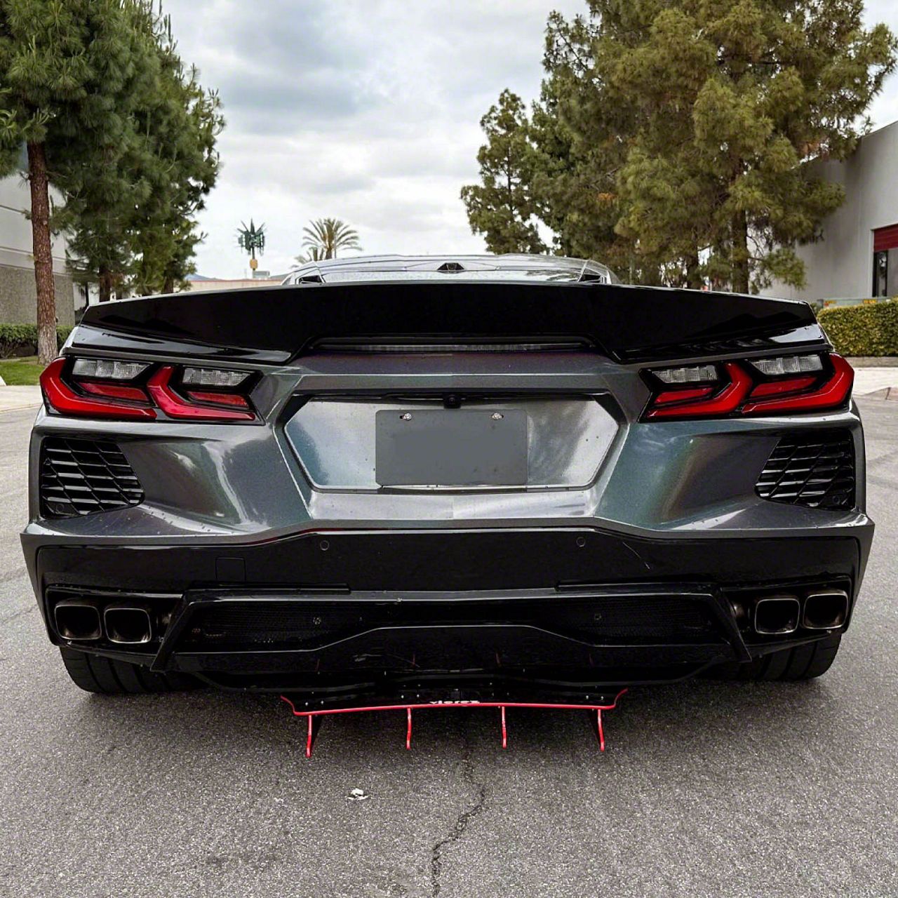 Corvette Zonari VR5 Rear Diffuser; Forged Carbon Fiber Vinyl (20-25 ...