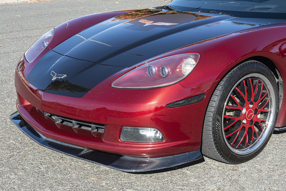 Corvette ZR1 Conversion Package Extended Front Splitter; Hydro-Dipped ...