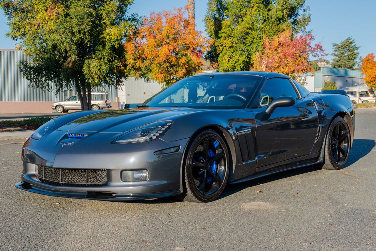 Corvette ZR1 Conversion Package Front Splitter; Gloss Black (06-13 ...