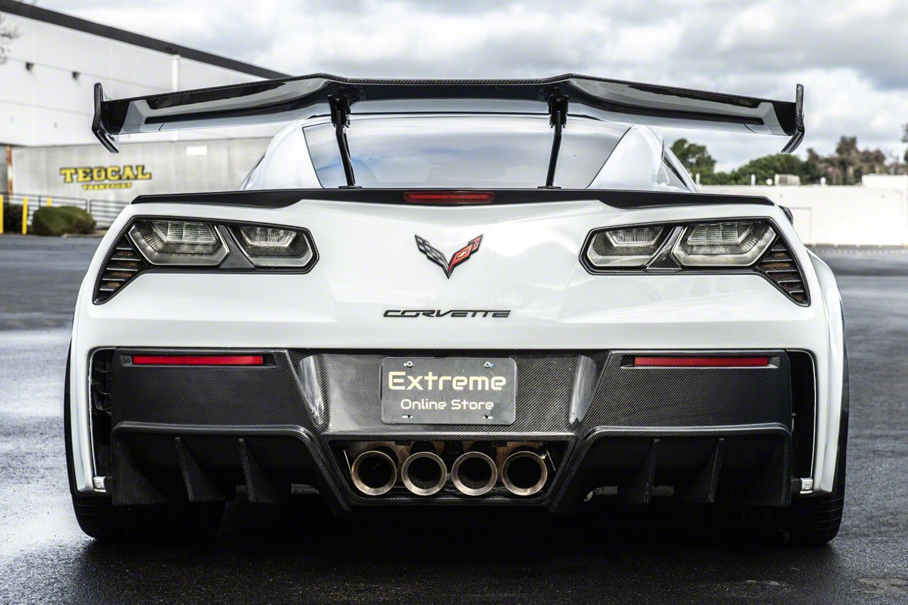 Corvette ZR1 Conversion Package High Rear Spoiler; Carbon Fiber (14-19 ...