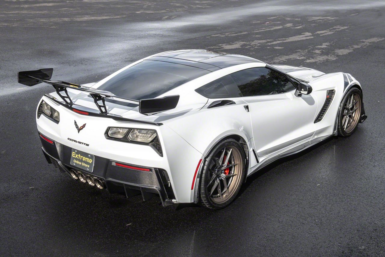 Corvette ZR1 Conversion Package High Rear Spoiler; Carbon Fiber (14-19 ...