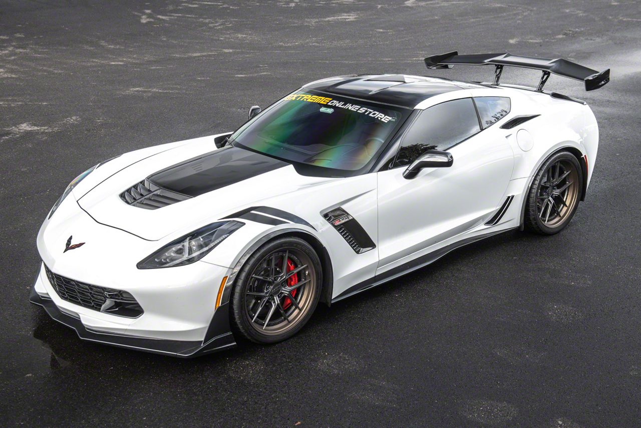 Corvette ZR1 Conversion Package High Rear Spoiler; Carbon Fiber (14-19 ...