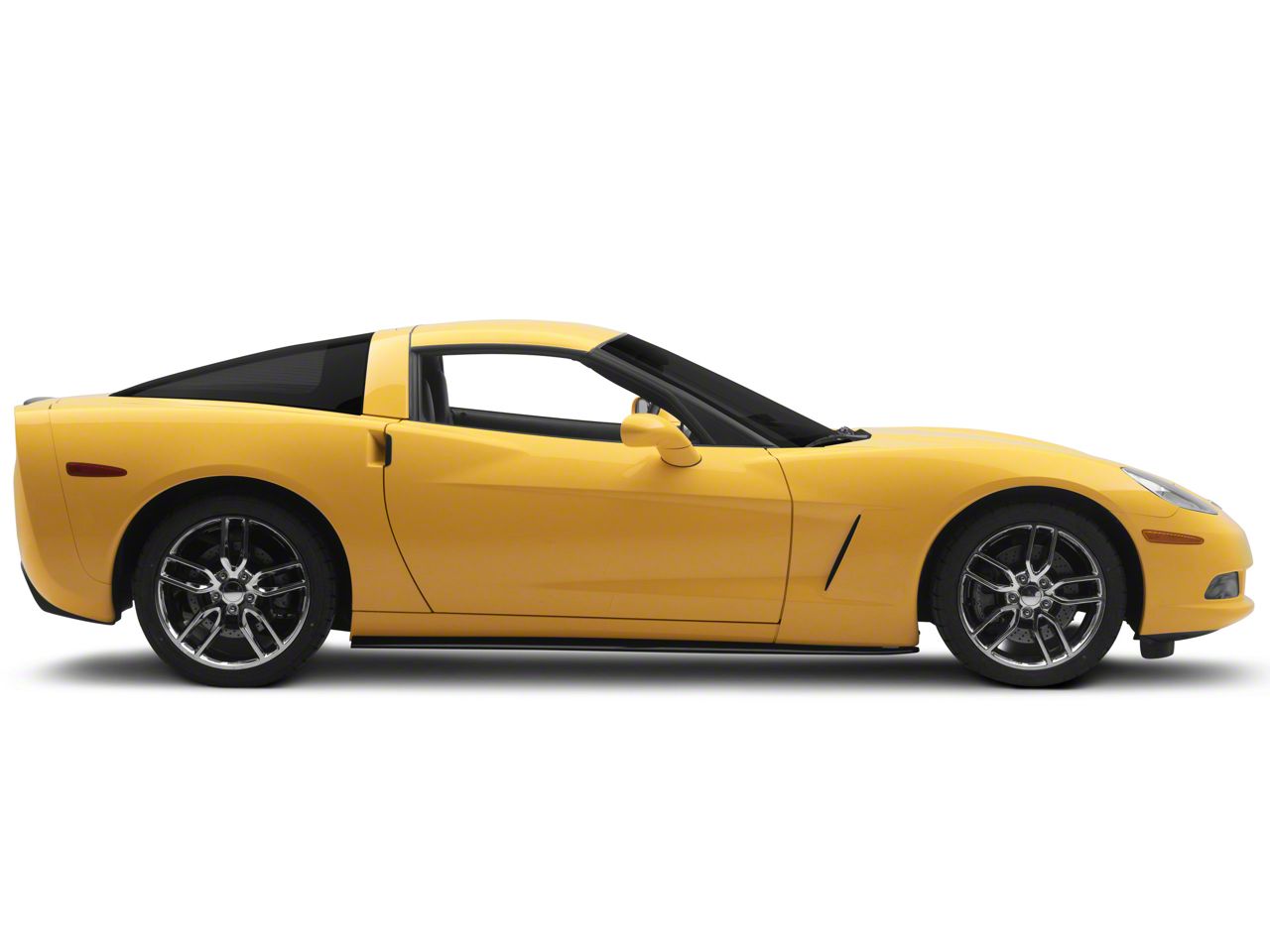 Corvette ZR1 Conversion Side Skirt Rocker Panels; Gloss Black (05-13 ...