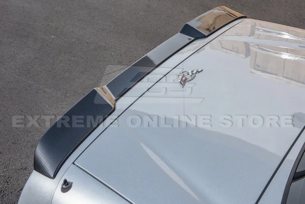 Corvette ZR1 Extended Rear Spoiler; Hydro-Dipped Carbon Fiber (97-04 ...
