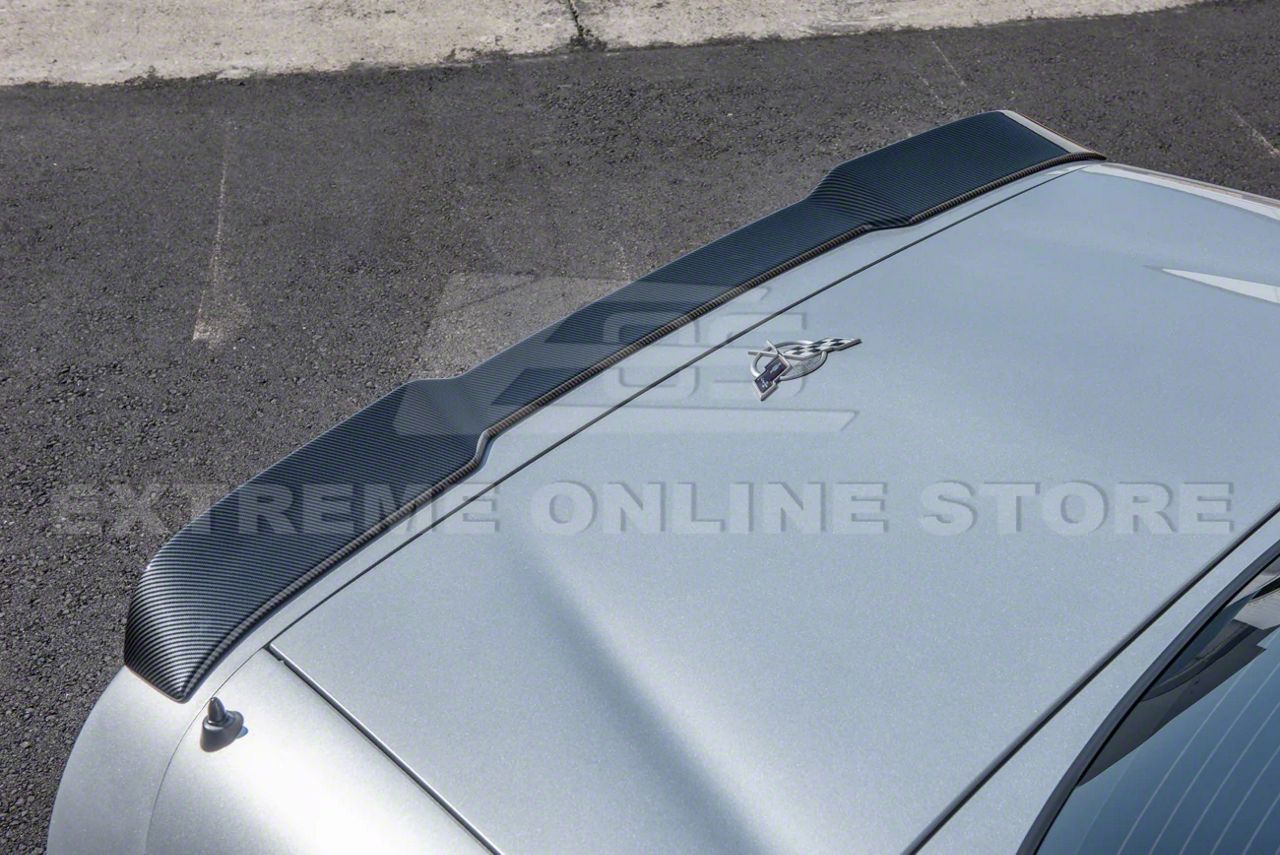 Corvette ZR1 Extended Rear Spoiler; Hydro-Dipped Carbon Fiber (97-04 ...