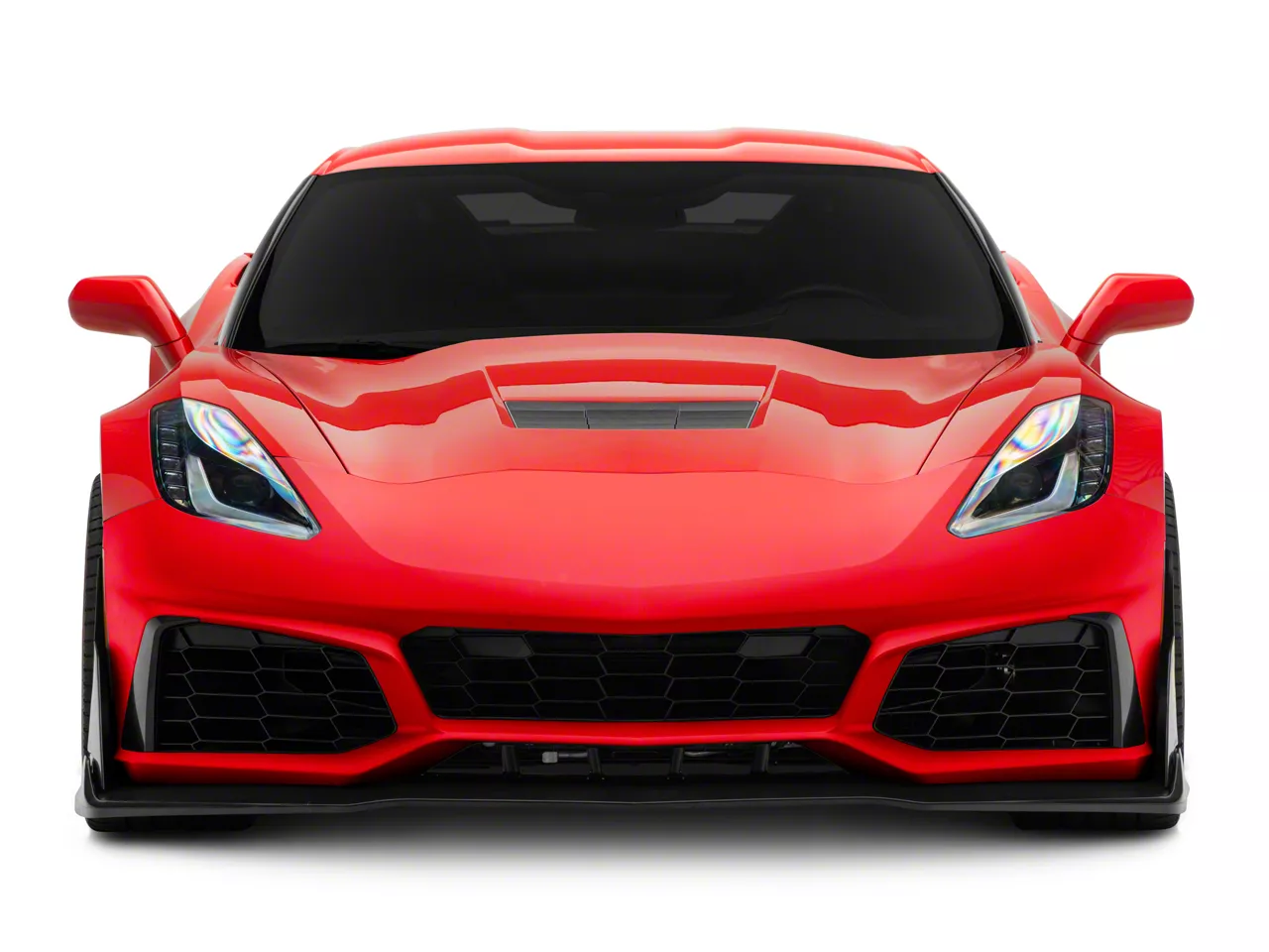 Corvette ZR1 Style Conversion Front Bumper; Black (14-19 Corvette C7 ...