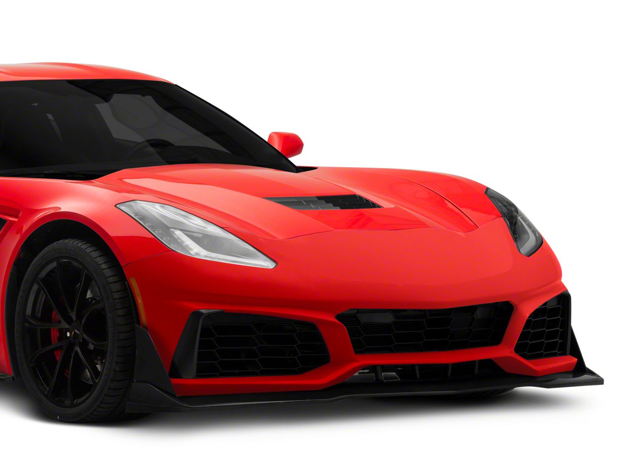 Corvette ZR1 Style Conversion Front Bumper; Black (14-19 Corvette C7 ...