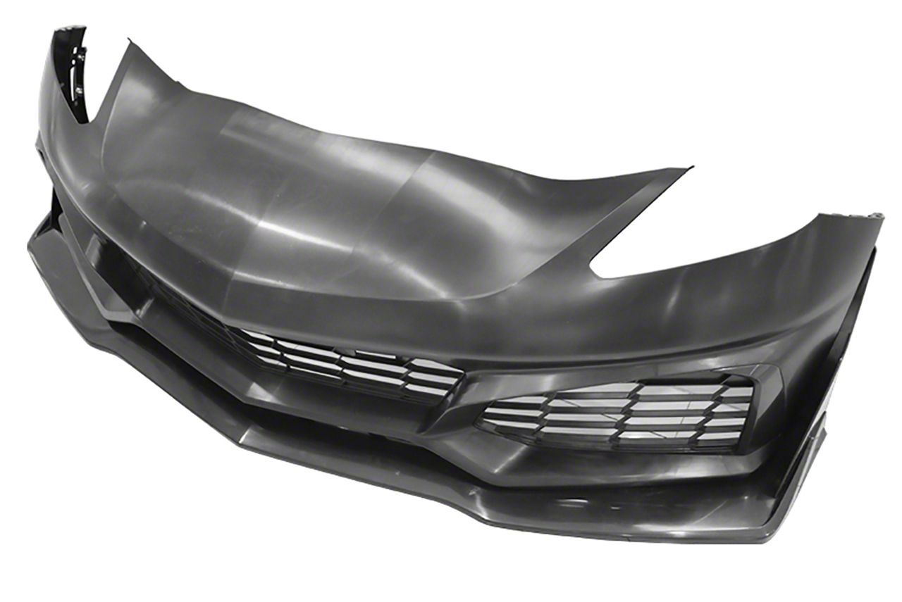 Corvette ZR1 Style Conversion Front Bumper; Black (14-19 Corvette C7 ...