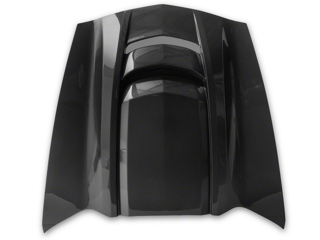 Corvette ZR1 Style Cowl Vented Extractor Hood; Carbon Fiber (14-19 ...