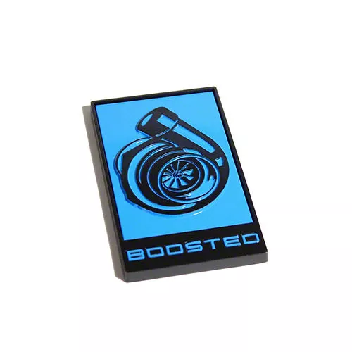 Coyote Badge Shop Mustang GT350R Style Boosted Turbo Emblem; Black with ...