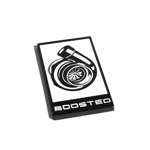 Coyote Badge Shop Mustang GT350R Style Boosted Turbo Emblem; Black with ...