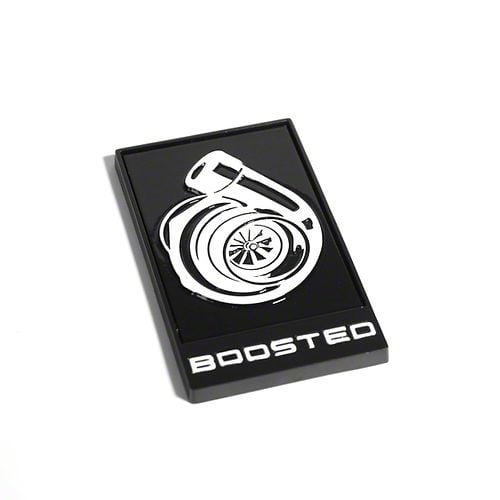 Coyote Badge Shop Mustang GT350R Style Boosted Turbo Emblem; Black with ...