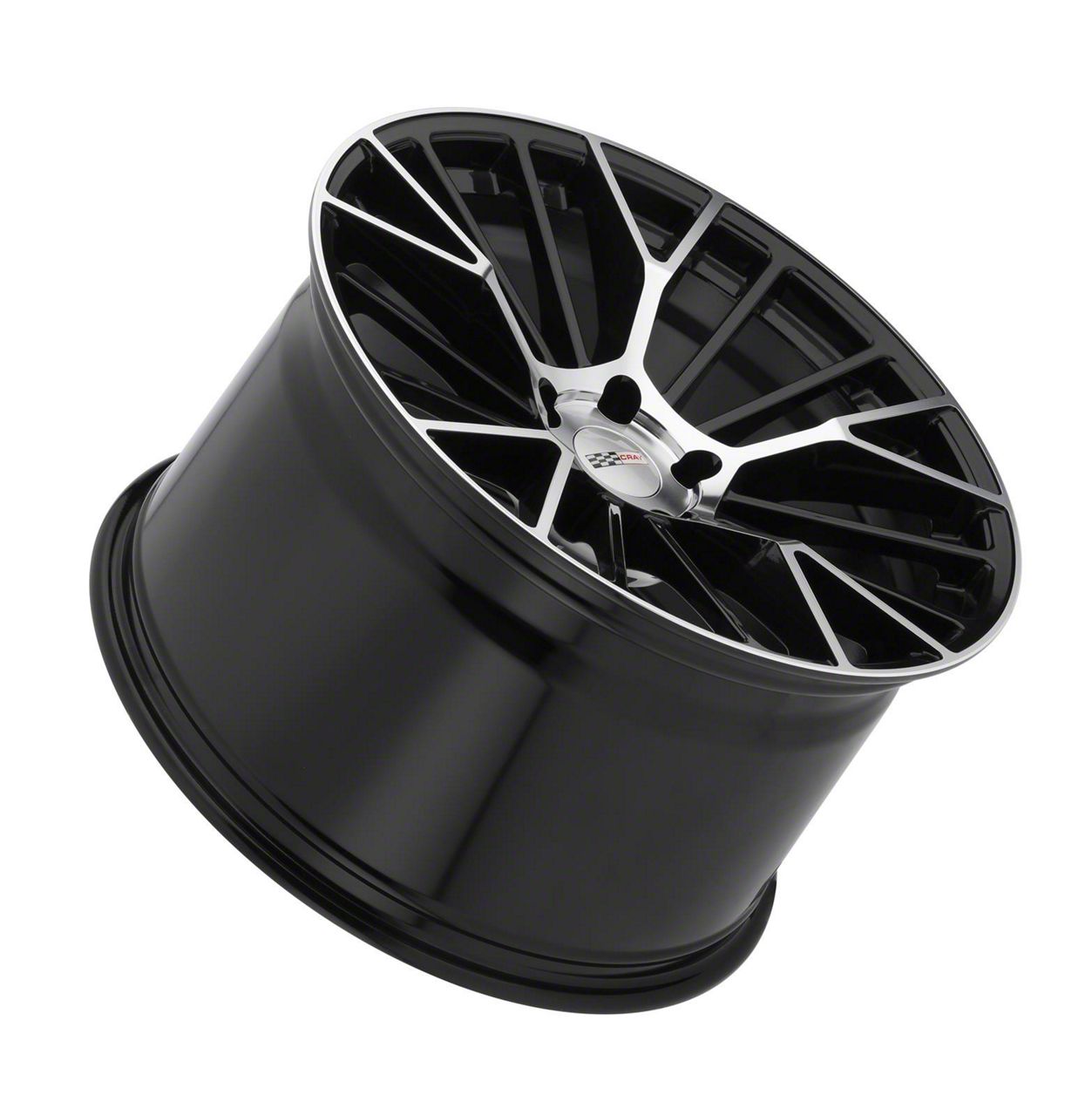 Cray Corvette Astoria Gloss Black with Mirror Cut Face Wheel; 19x12 ...