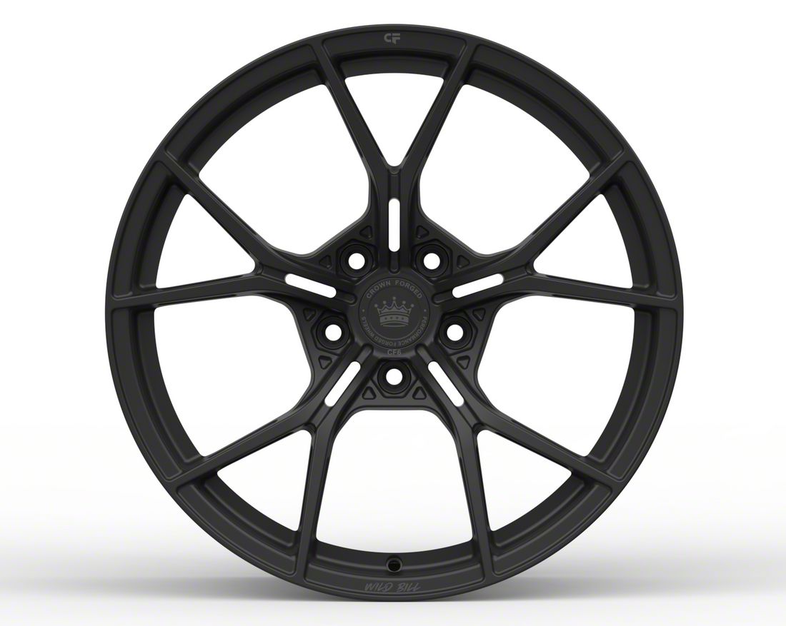 Crown Forged Wheels Camaro CF-6 Satin Black Wheel; Rear Only; 19x11 ...