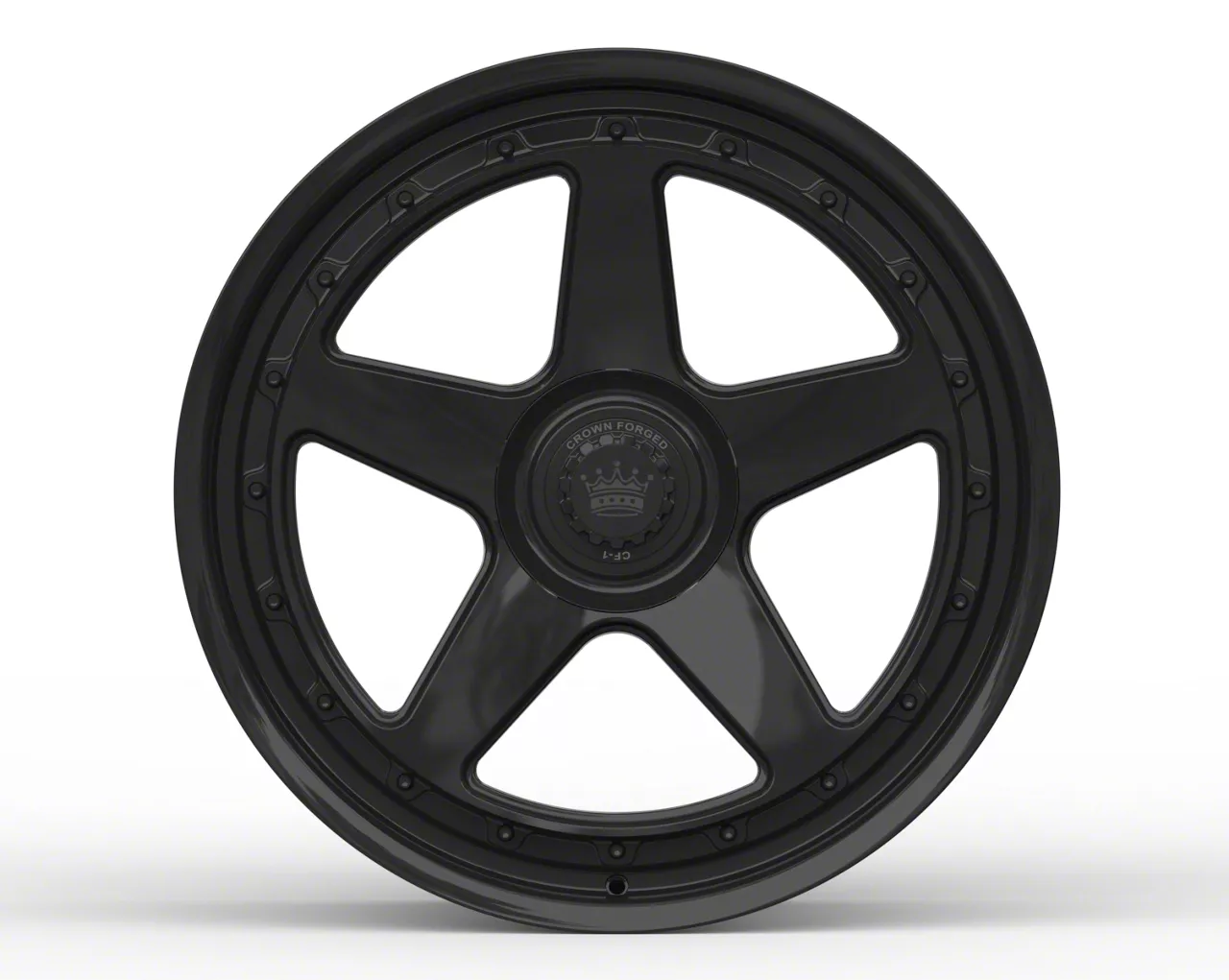Crown Forged Wheels Corvette CF-1 Gloss Black Wheel; Front Only; 20x10 ...