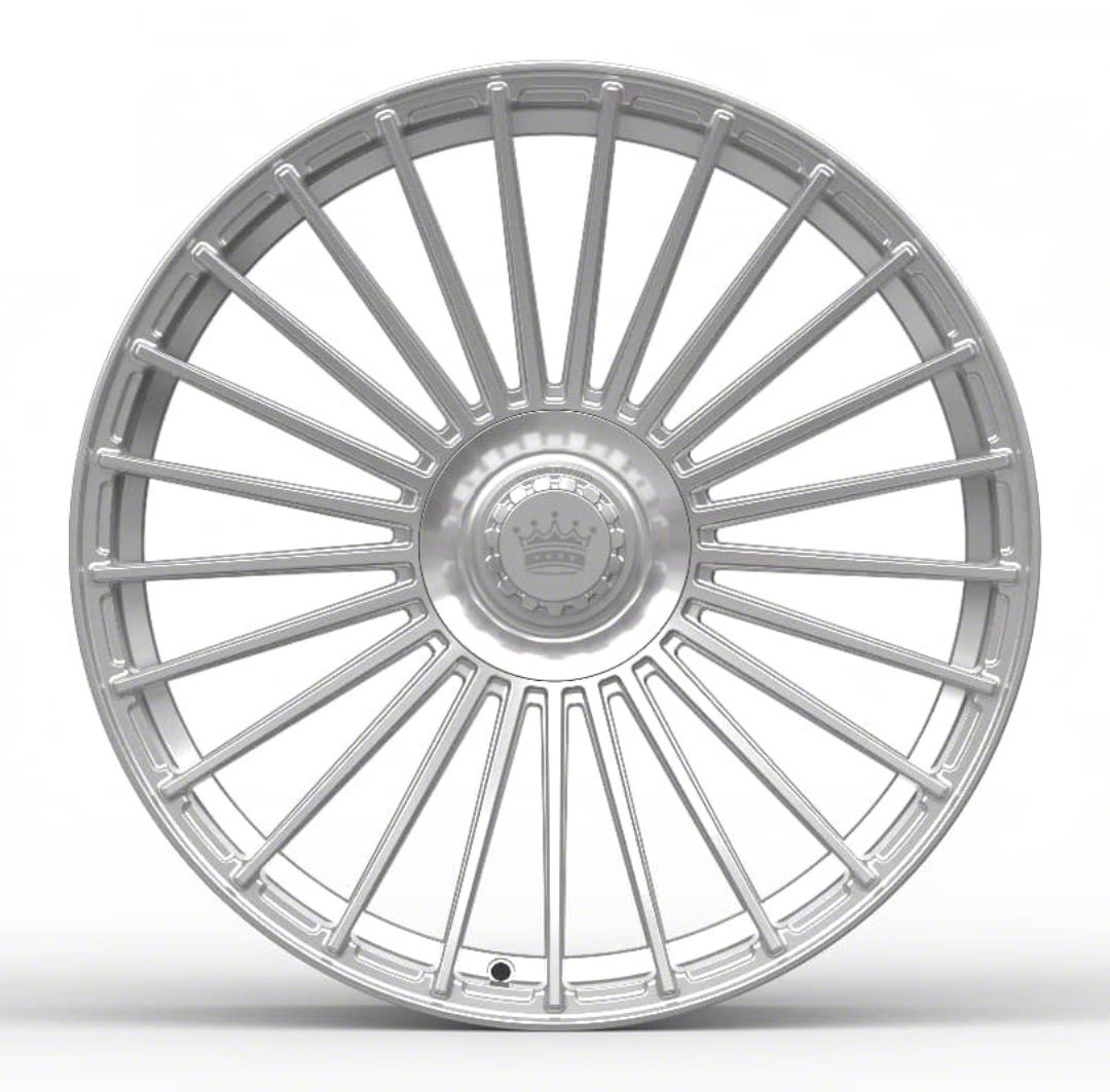 Crown Forged Wheels Corvette CF-AR2 Silver Wheel; 18x11; 57mm Offset CF ...