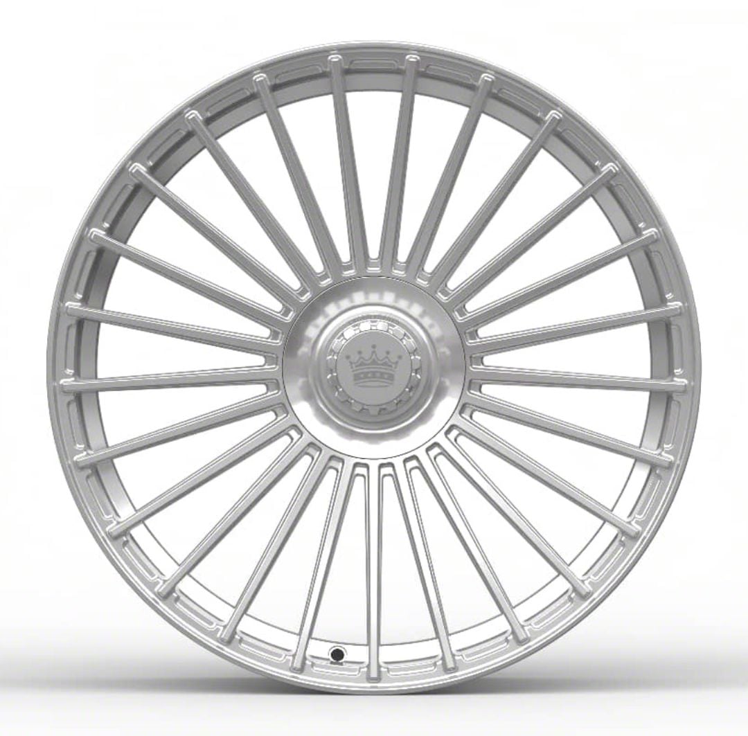 Crown Forged Wheels Corvette CF-AR2 Machined/Brushed Wheel; Front Only ...