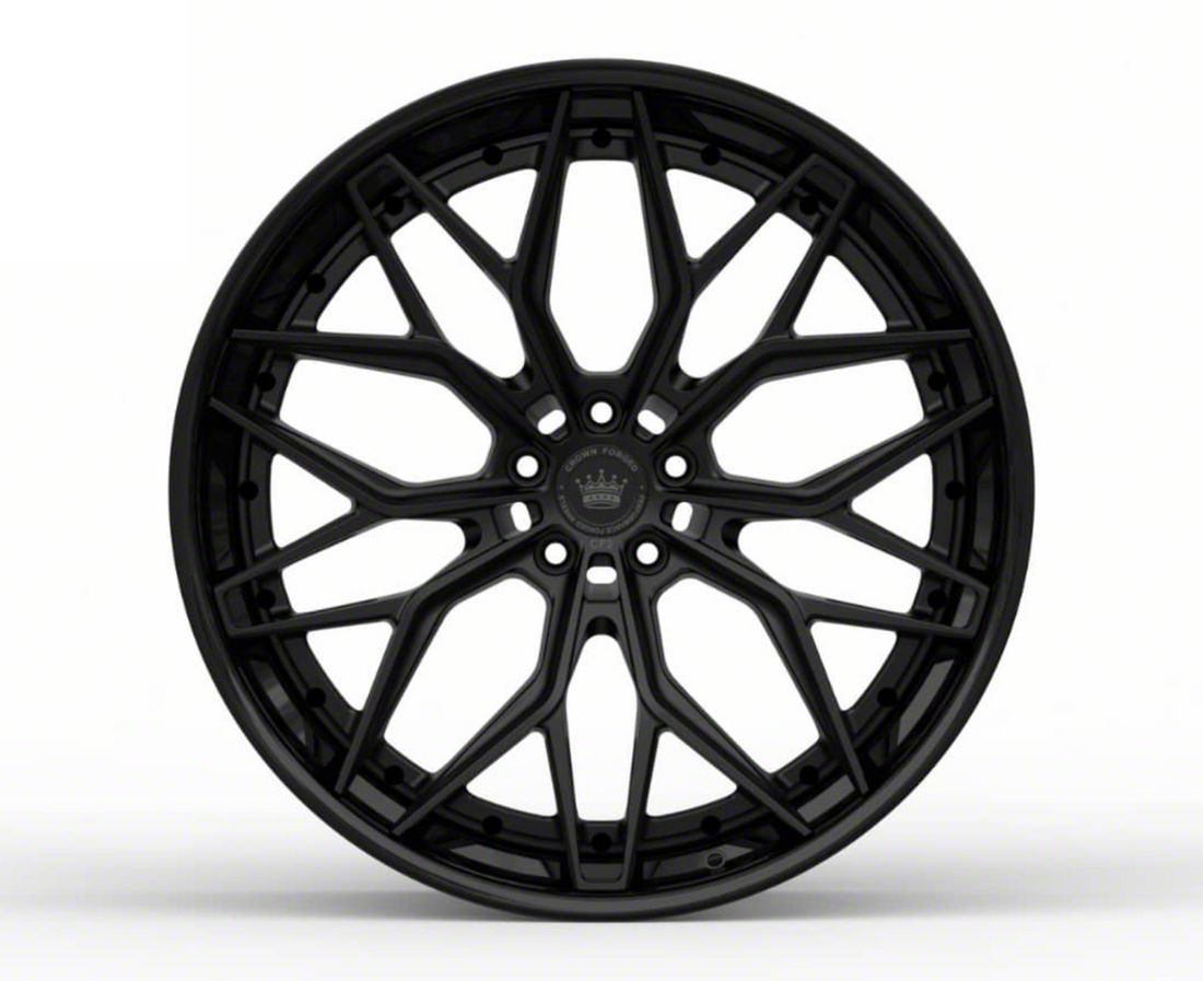 Crown Forged Wheels Mustang CF-2 Satin Black Wheel; 20x11.5; 48mm ...