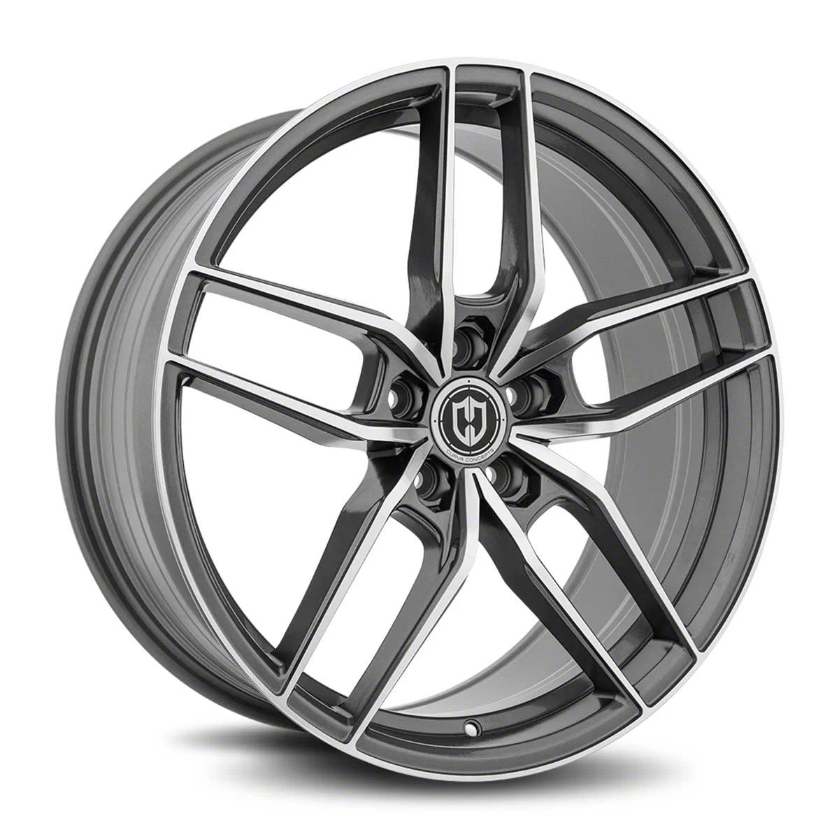 Curva Concepts Mustang CFF25 Gunmetal Machine Face Wheel; Rear Only ...