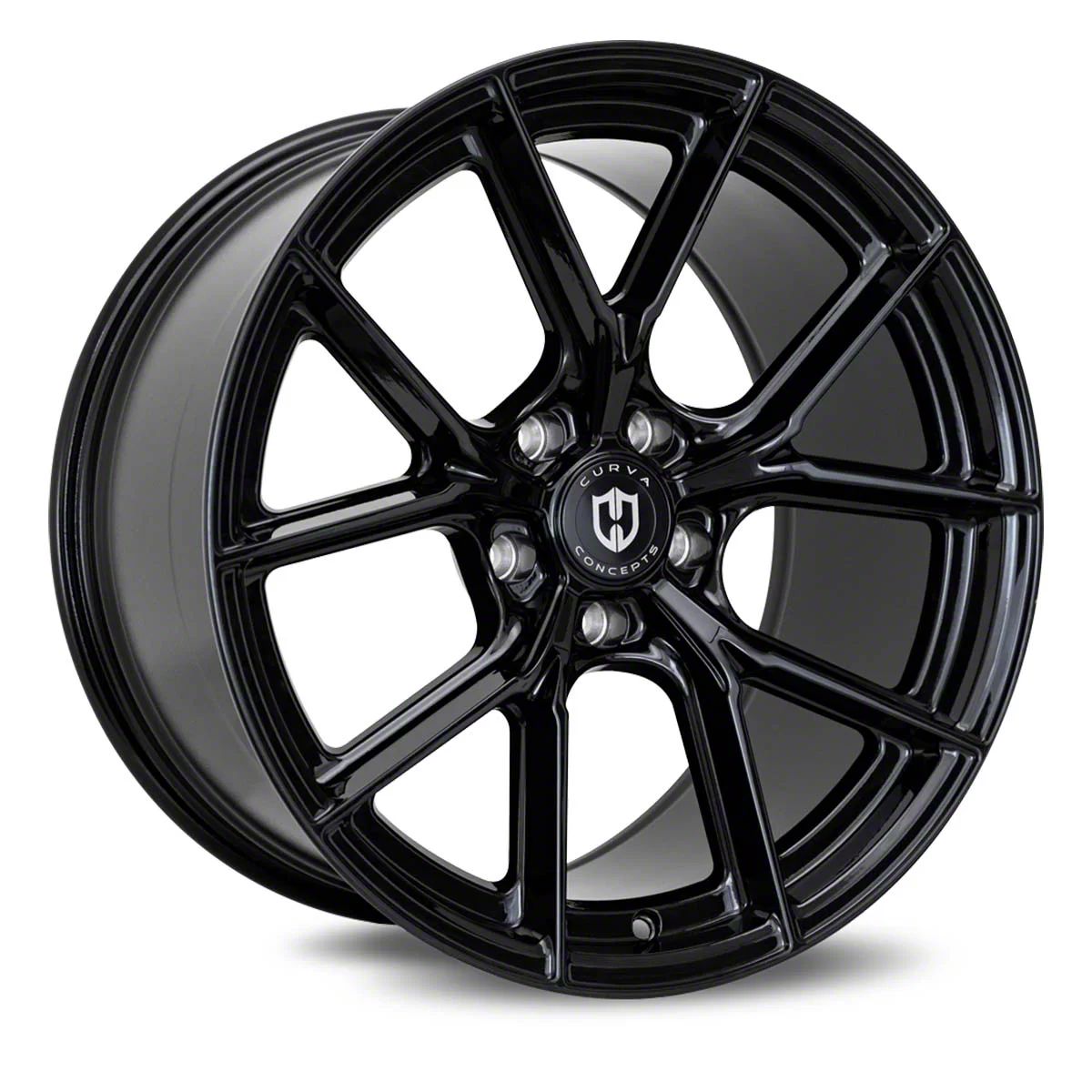 Curva Concepts Mustang CFF70 Gloss Black Wheel; 19x9.5; 40mm Offset ...