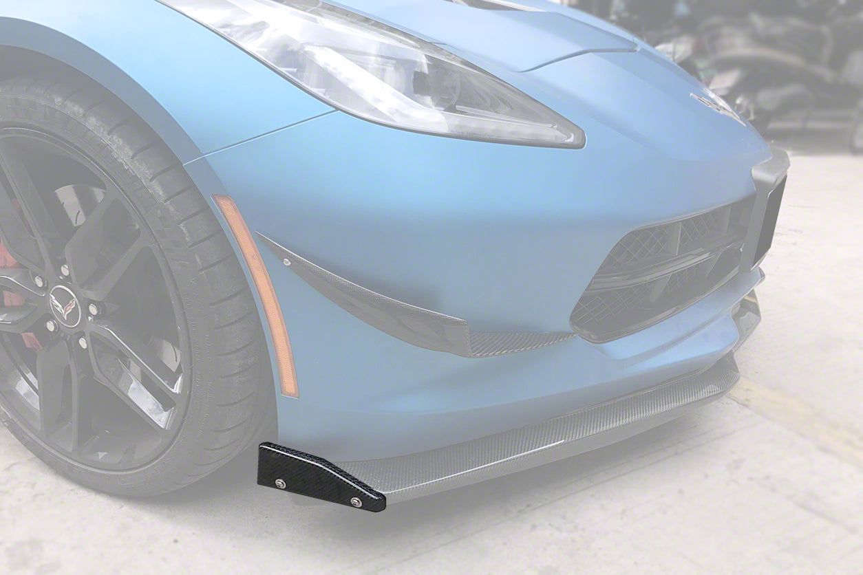Darwin Pro Aero Corvette Chin Spoiler Lip Winglets; Carbon Fiber ...