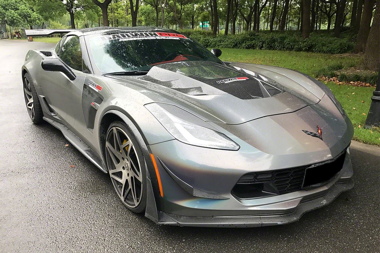 Darwin Pro Aero Corvette Front Bumper Canards; Carbon Fiber CF8993PDOEM ...