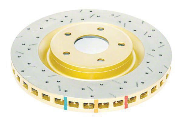 DBA Corvette 4000 Series XS Gold Cross Drilled and Slotted Rotor; Front ...