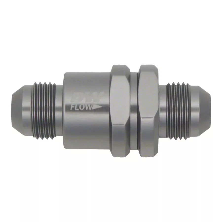 DeatschWerks Corvette One Way Check Valve Flare; 8AN Male to 8AN Male 6 ...