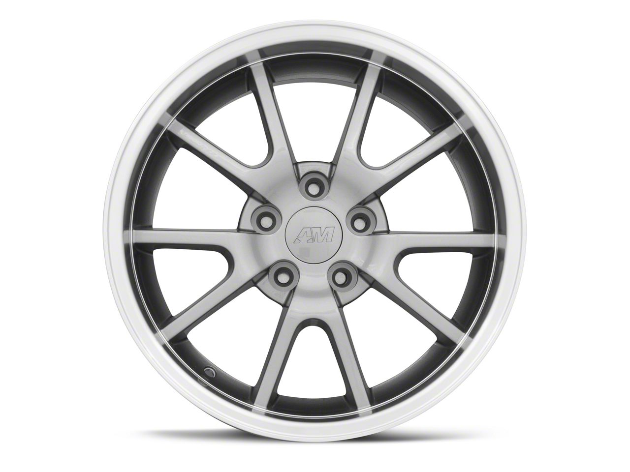 Mustang Deep Dish FR500 Style Anthracite Wheel; Rear Only; 17x10.5 ...