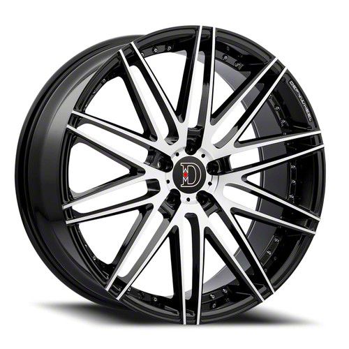 Defy Mustang D01 Gloss Black Machined Wheel; 20x9; 40mm Offset ...