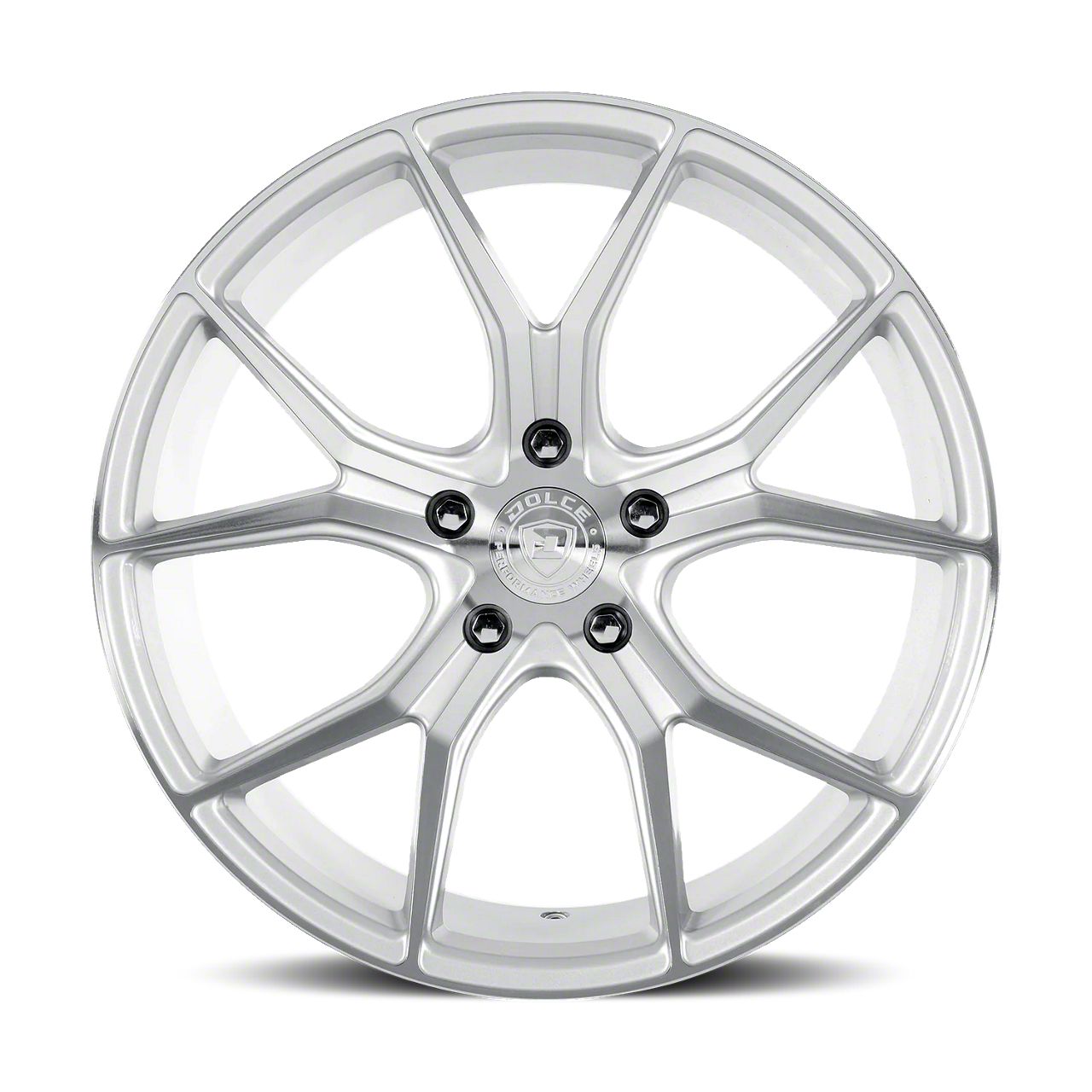 Dolce Performance Mustang Monza Gloss Silver Machined Face Wheel; 20x8 ...