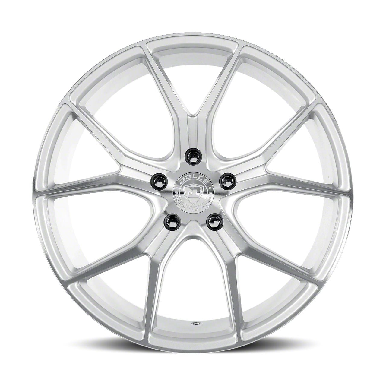 Dolce Performance Mustang Monza Gloss Silver Machined Face Wheel; Rear ...