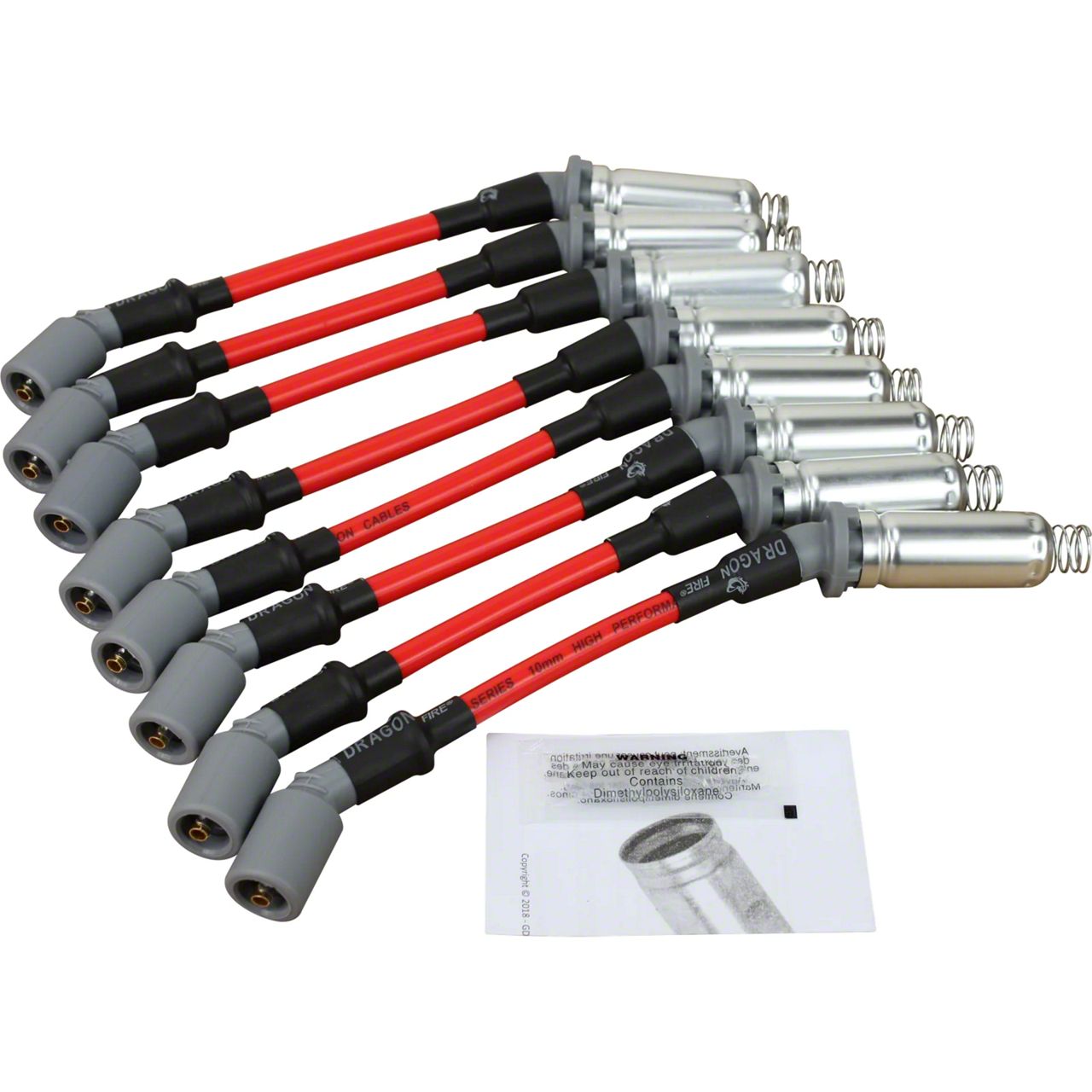 Dragon Fire Performance Camaro Ignition Tune Up Kit; Red Kit-1005 (10-15 V8 Camaro w/ Square ...