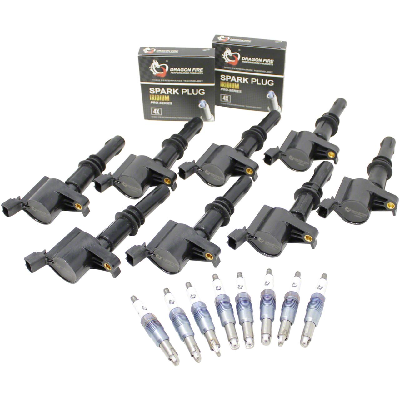 Dragon Fire Performance Mustang Ignition Tune Up Kit; Black Kit-1186 (05-Early 08 Mustang GT ...
