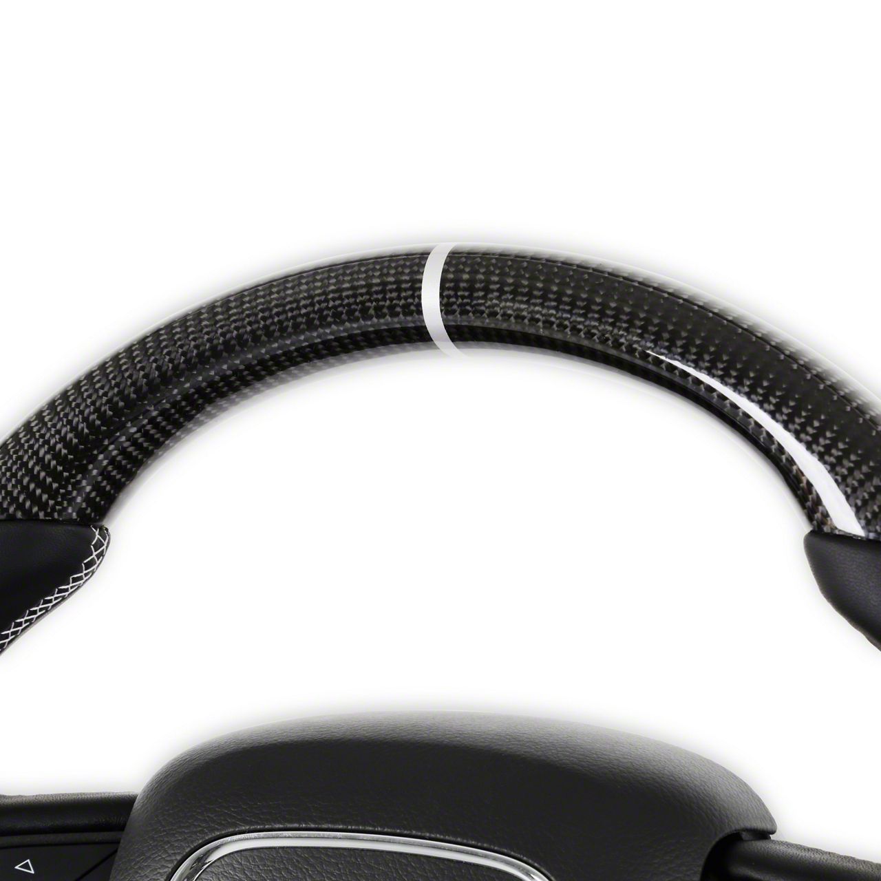 Drake Muscle Cars Challenger Steering Wheel; Carbon Fiber with Leather ...