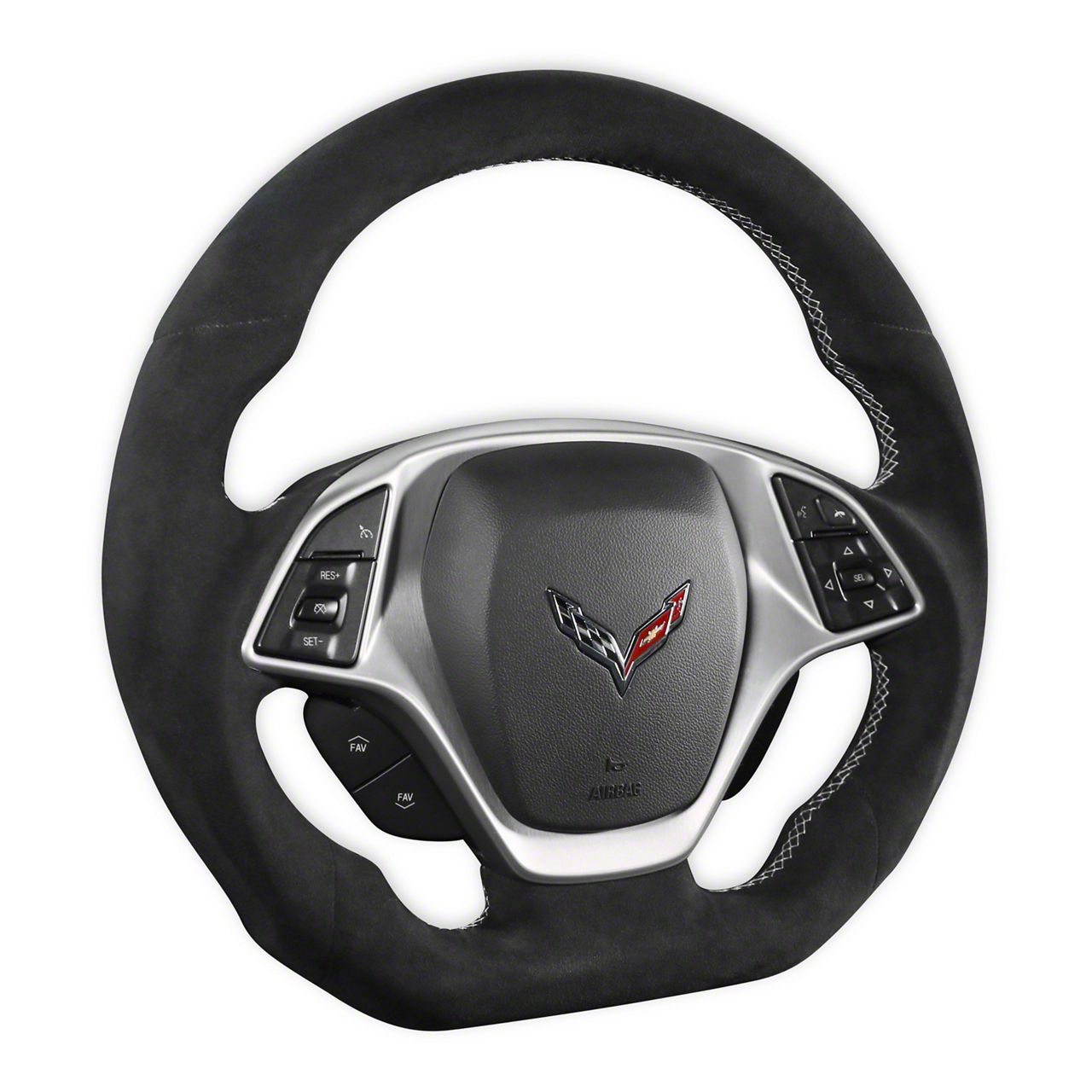 Drake Muscle Cars Corvette Steering Wheel; Carbon Fiber with Leather ...