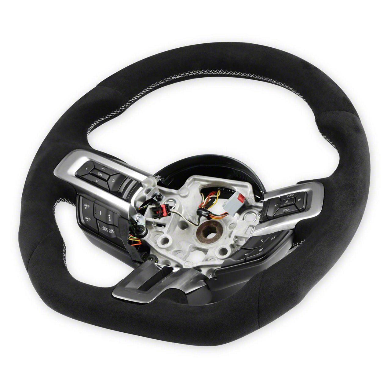 Drake Muscle Cars Mustang Steering Wheel; Alcantara MU950-06 (15-17 ...
