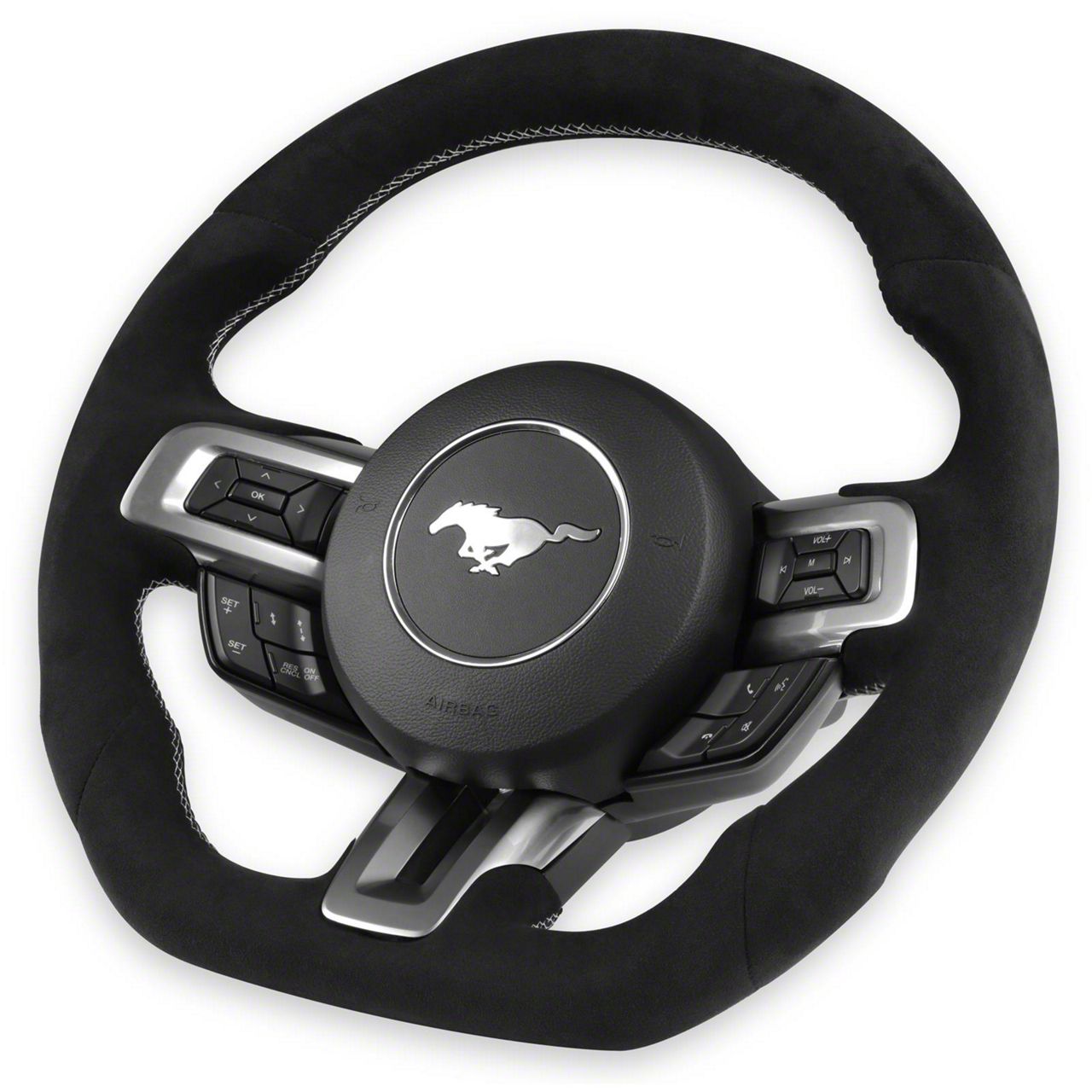 Mustang Steering Wheel; Alcantara (15-17 Mustang w/ Heated Steering ...