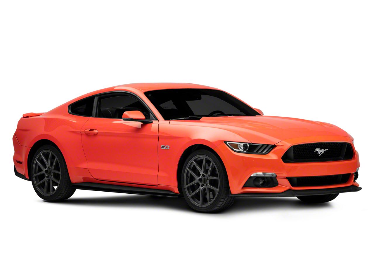 Drake Muscle Cars Mustang Side Rocker Splitters; Satin Black JR3B ...