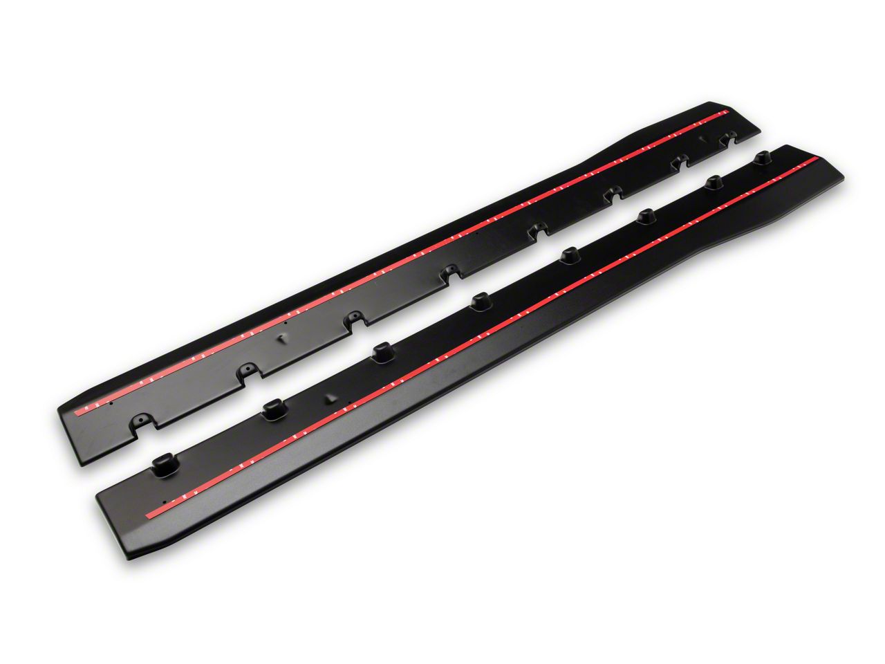 Drake Muscle Cars Mustang Side Rocker Splitters; Satin Black JR3B ...