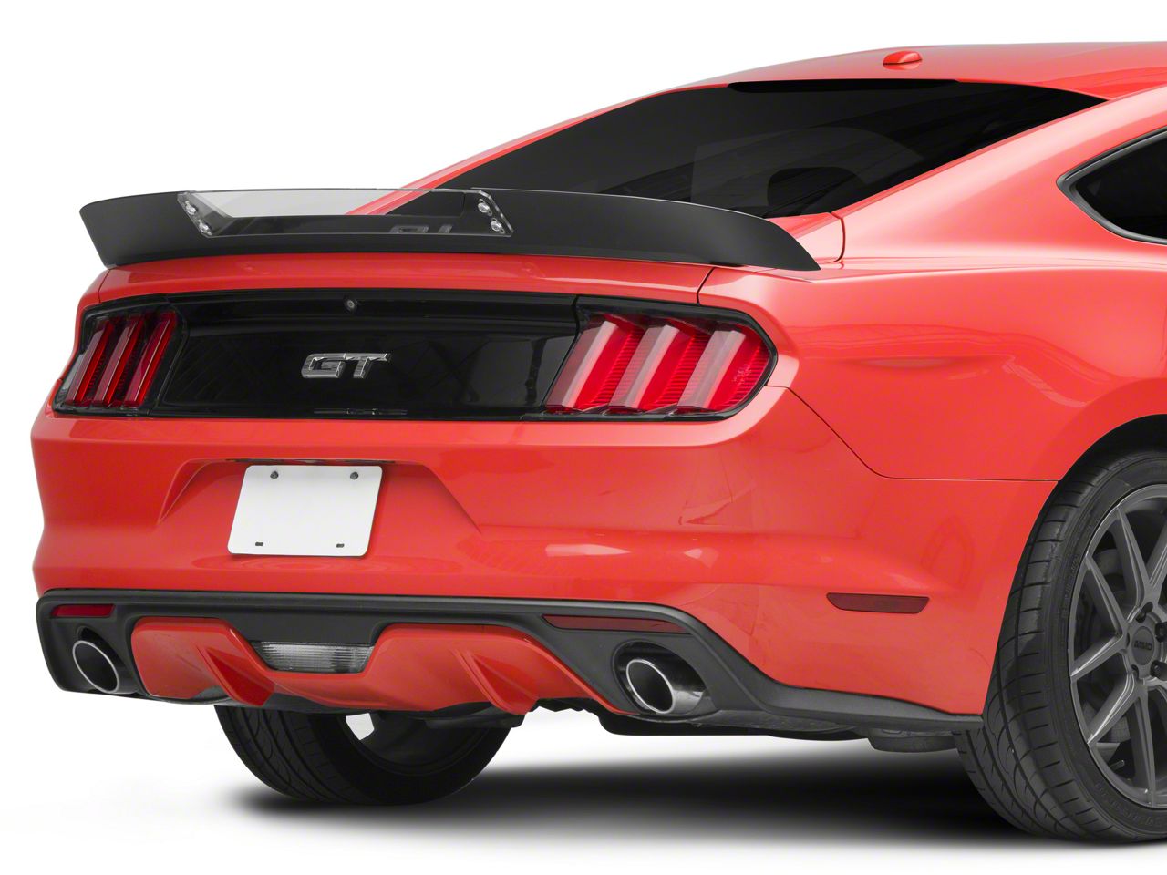 Drake Muscle Cars Mustang Wicker Bill Style Rear Spoiler; Satin Black ...