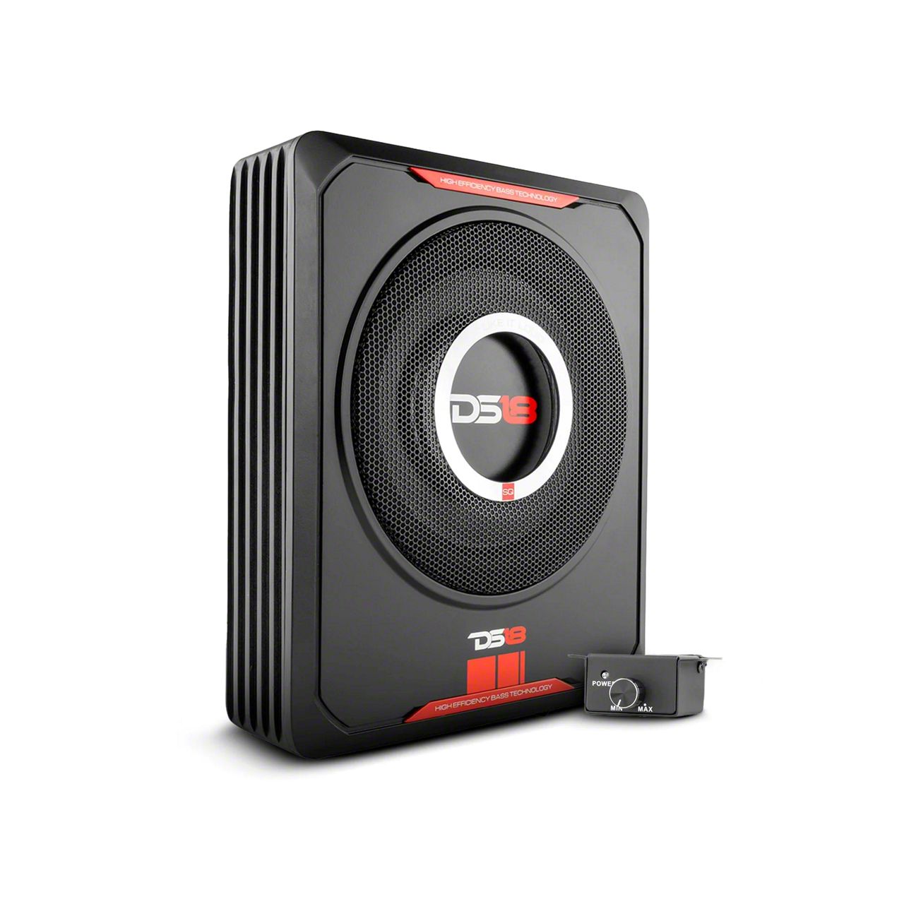 DS18 Mach-E 8-Inch Underseat Amplified Subwoofer; 800 Watts SQBASS8 ...