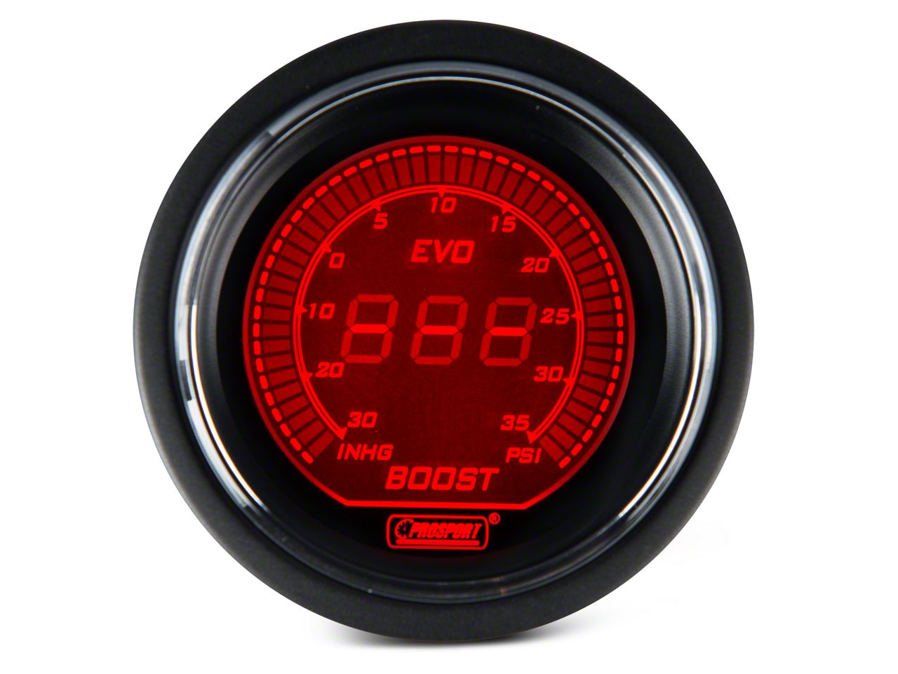 Prosport Mustang 52mm EVO Series Digital Boost Gauge; Electrical; 35 ...