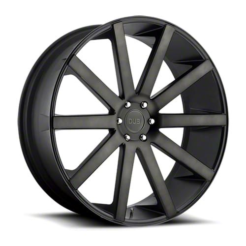 DUB Challenger Shot Calla Matte Black Double Dark Tint Wheel; 22x9.5 ...