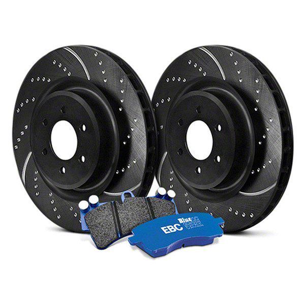 EBC Brakes Challenger Stage 6 Bluestuff Brake Rotor and Pad Kit; Rear ...
