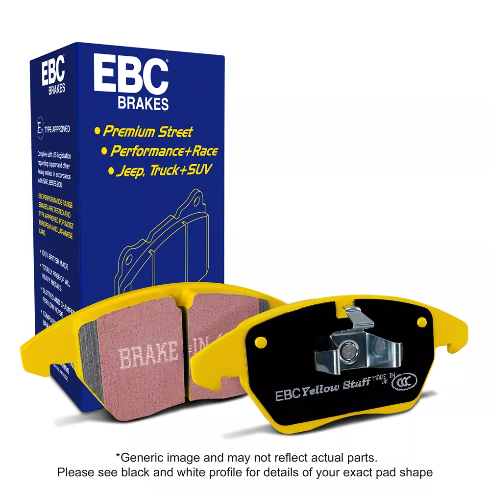 EBC Brakes Corvette Yellowstuff Racing Aramid Fiber Brake Pads; Front ...