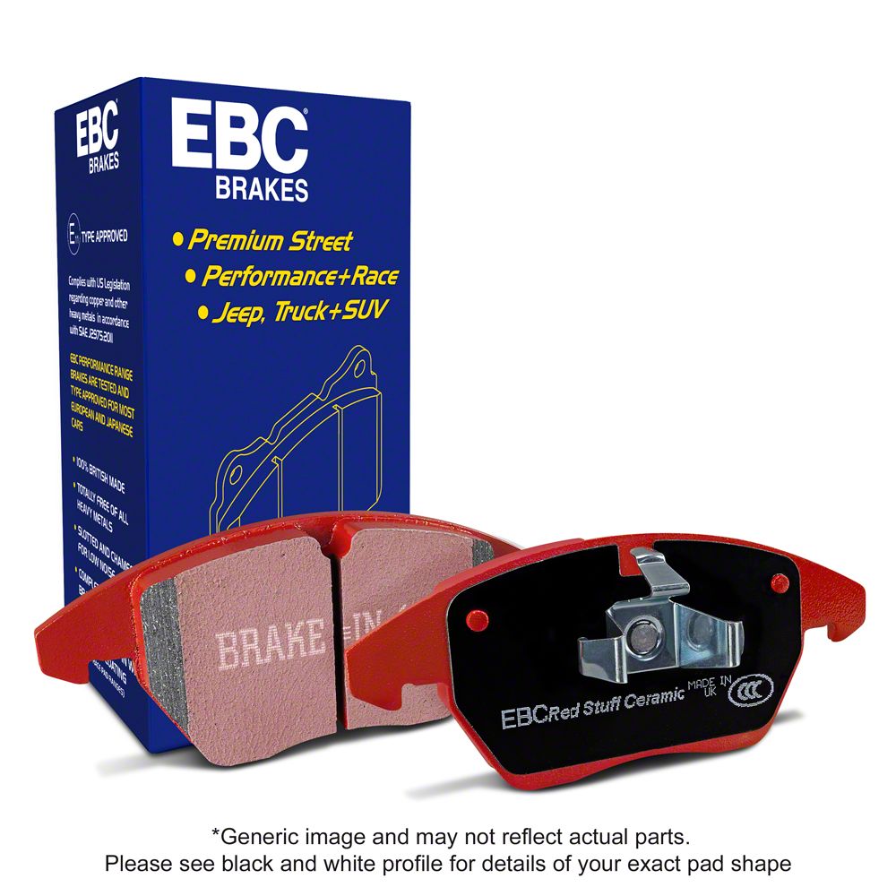EBC Brakes Mustang Redstuff Premium Street Ceramic Brake Pads; Front ...