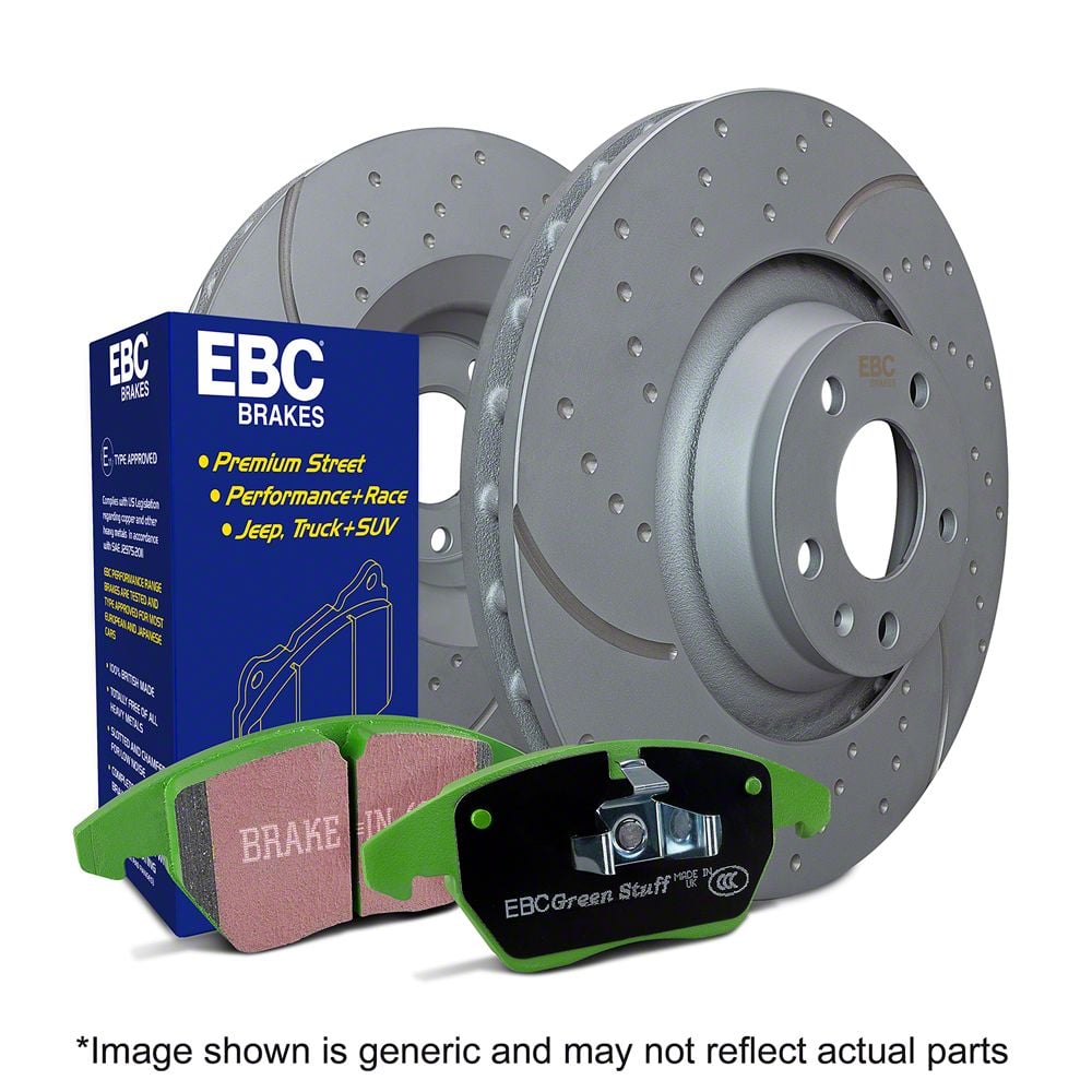 EBC Brakes Mustang Stage 10 Greenstuff 2000 Brake Rotor and Pad Kit ...