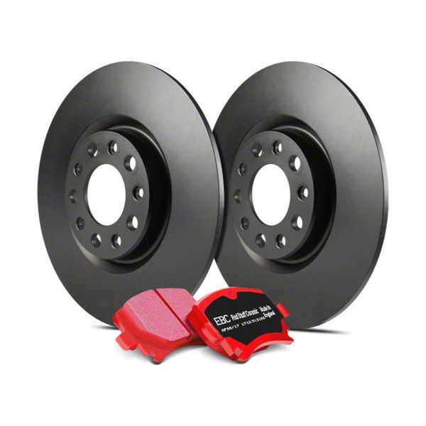 EBC Brakes Mustang Stage 12 Redstuff Brake Rotor and Pad Kit; Rear ...